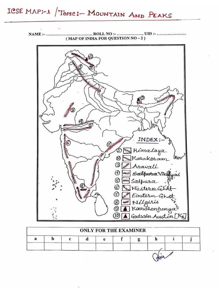 Map of India ICSE | PDF