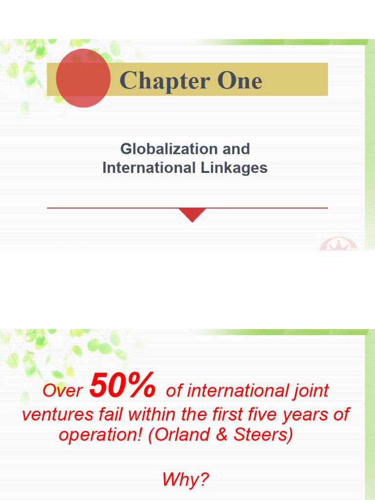 Chapter 1. Globalization and International Linkages | PDF | Globalization | European Union