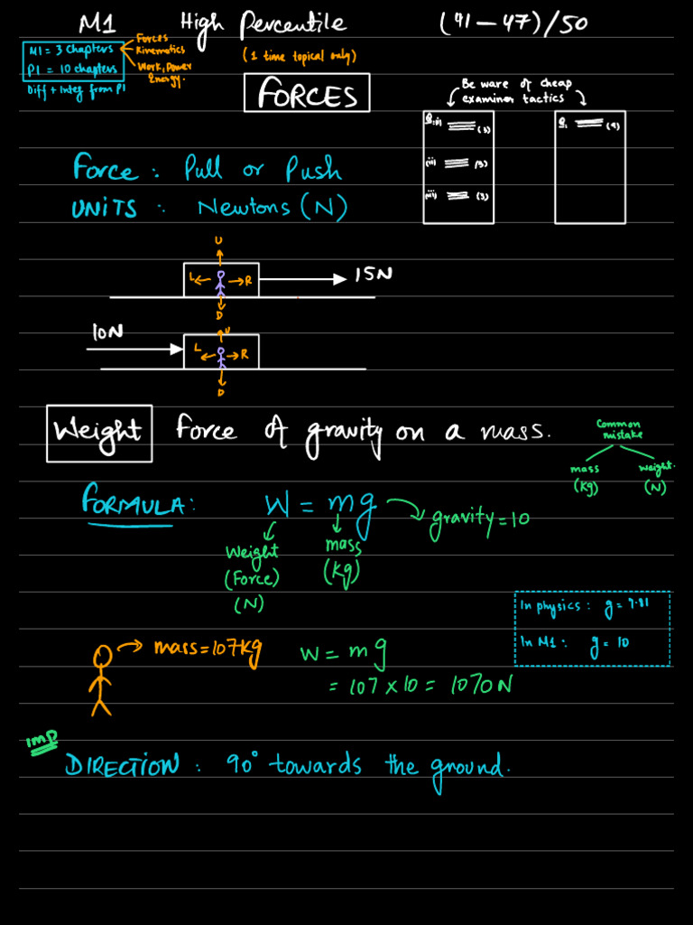Copy of M1 FORCES . Copy (2) Copy (2) Copy | PDF | Friction | Tension ...