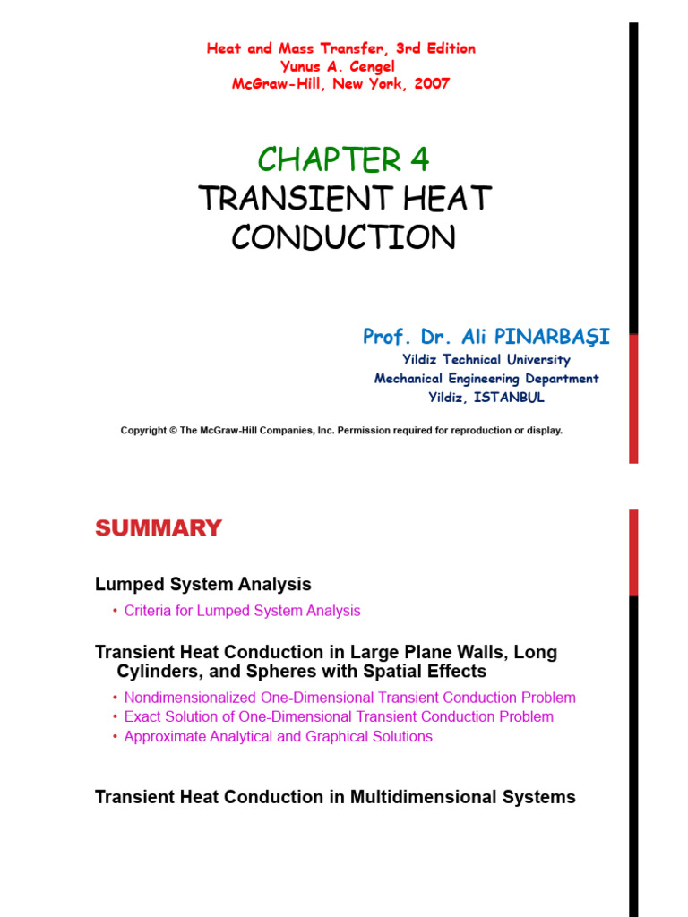 Chap04 Transient Heat Conduction-3-Kasim | PDF | Thermal Conduction | Heat Transfer