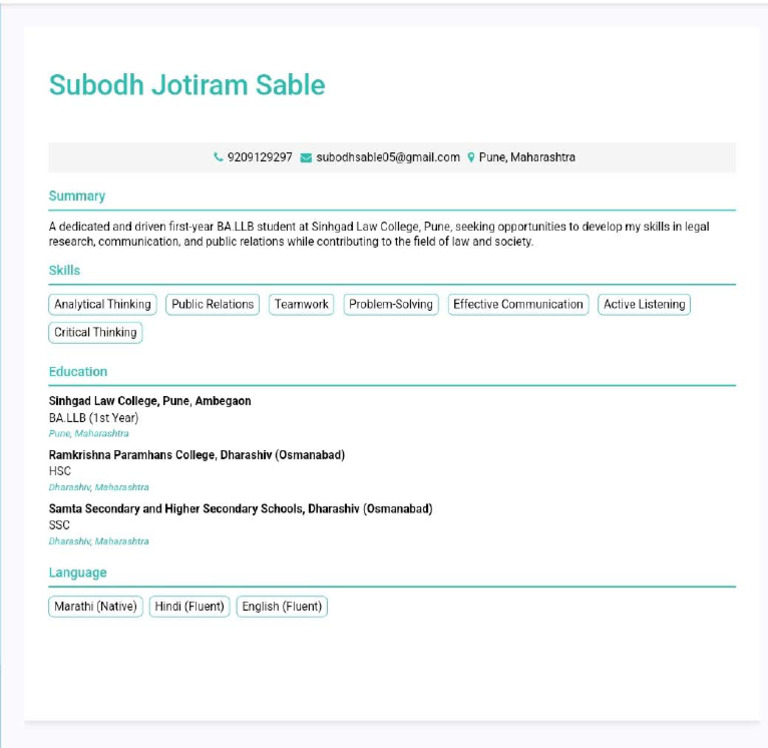 Subodh Resume | PDF