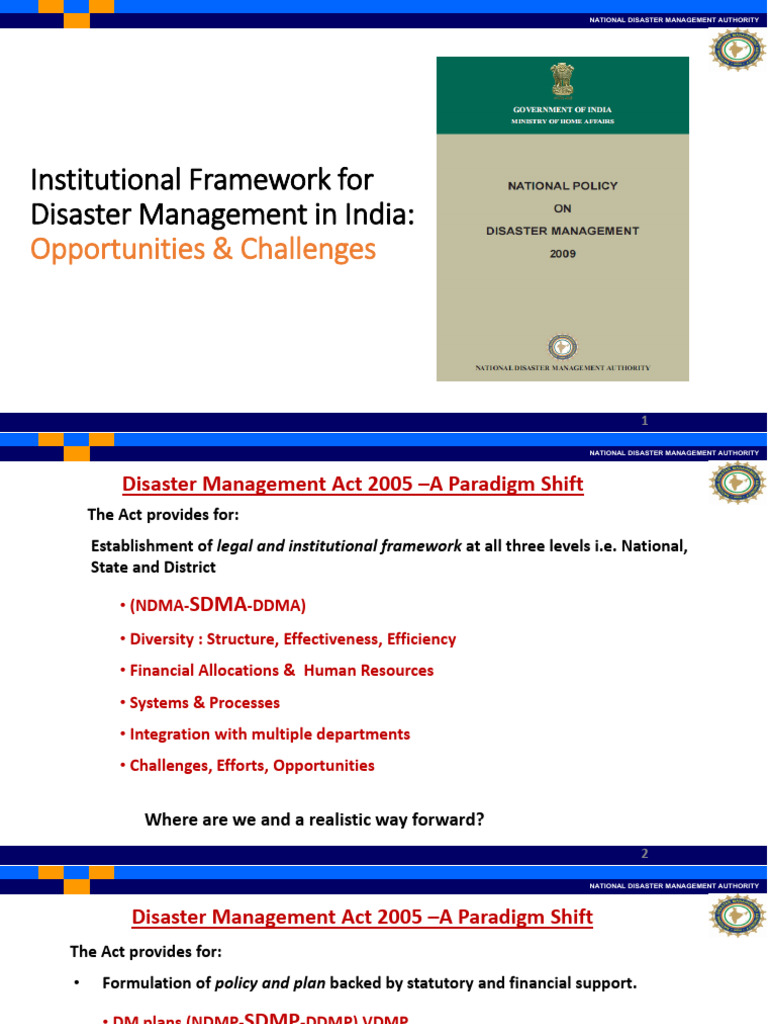 1 Z NDMA Disaster Management PPT by JS (PP) - Revised | PDF | Emergency Management | Natural ...