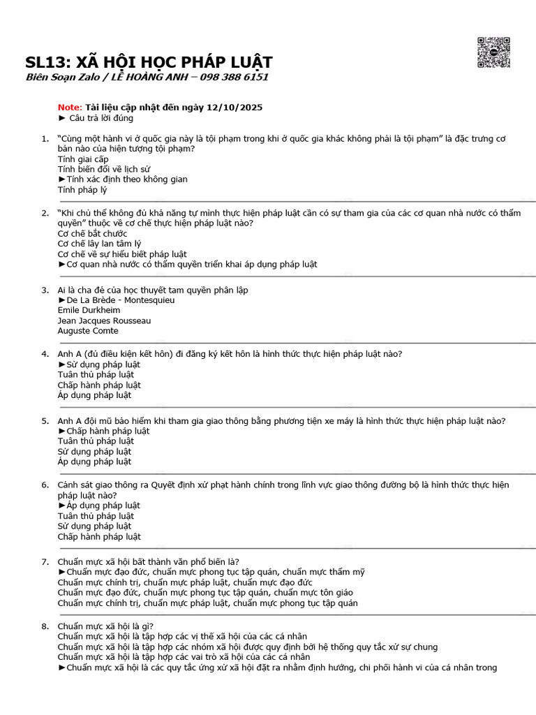 Sl13 Xã Hội Học Pháp Luật | PDF