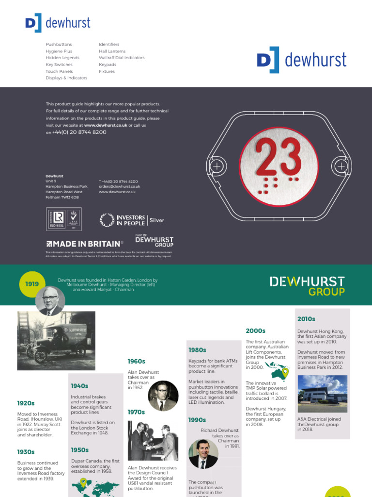 Dewhurst Elevator Pushbutton Guide | PDF | Elevator