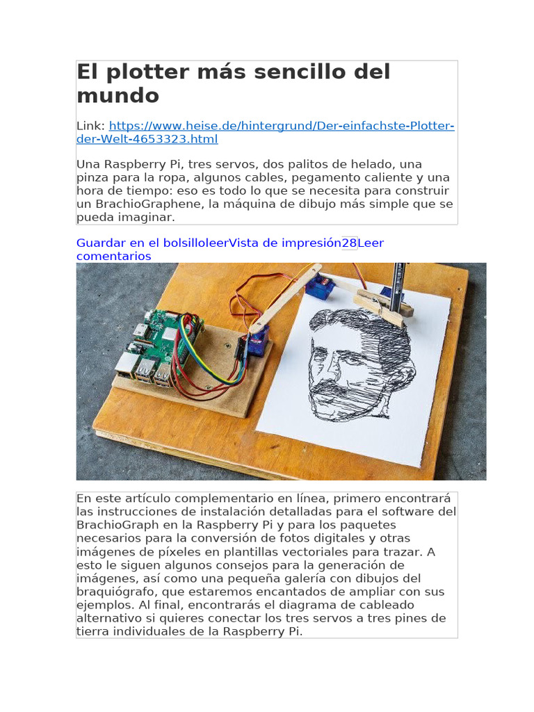 Plotter BrachioGraph con Raspberry Pi | PDF | Python (lenguaje de ...