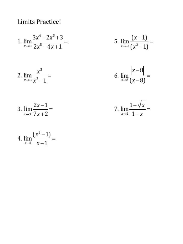 Day3 Limits Practice | PDF