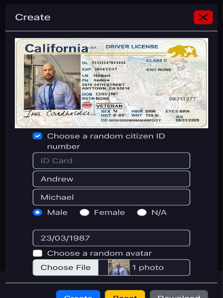 Create Fake ID Card - Verify Identity Facebook Account | PDF