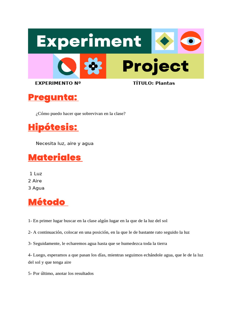 Copia de Experimento Plantas | PDF