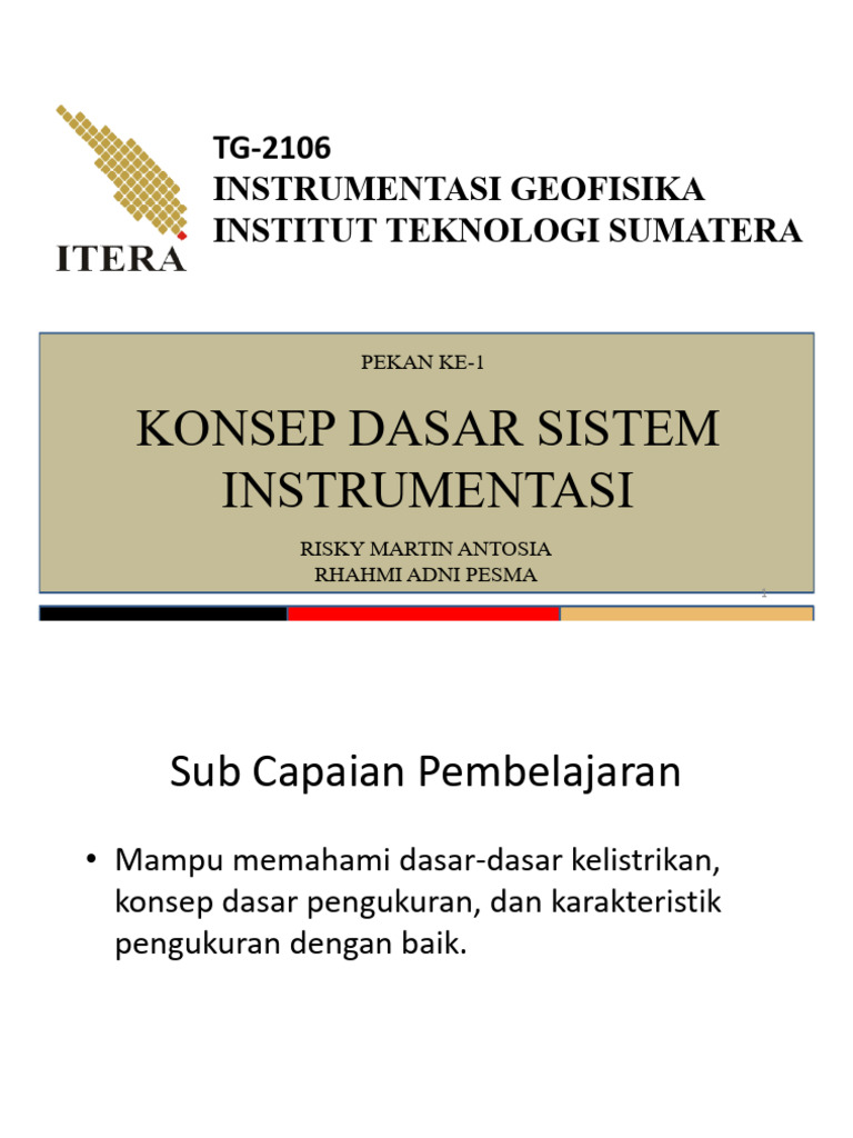 1 - Konsep Dasar Sistem Instrumentasi | PDF