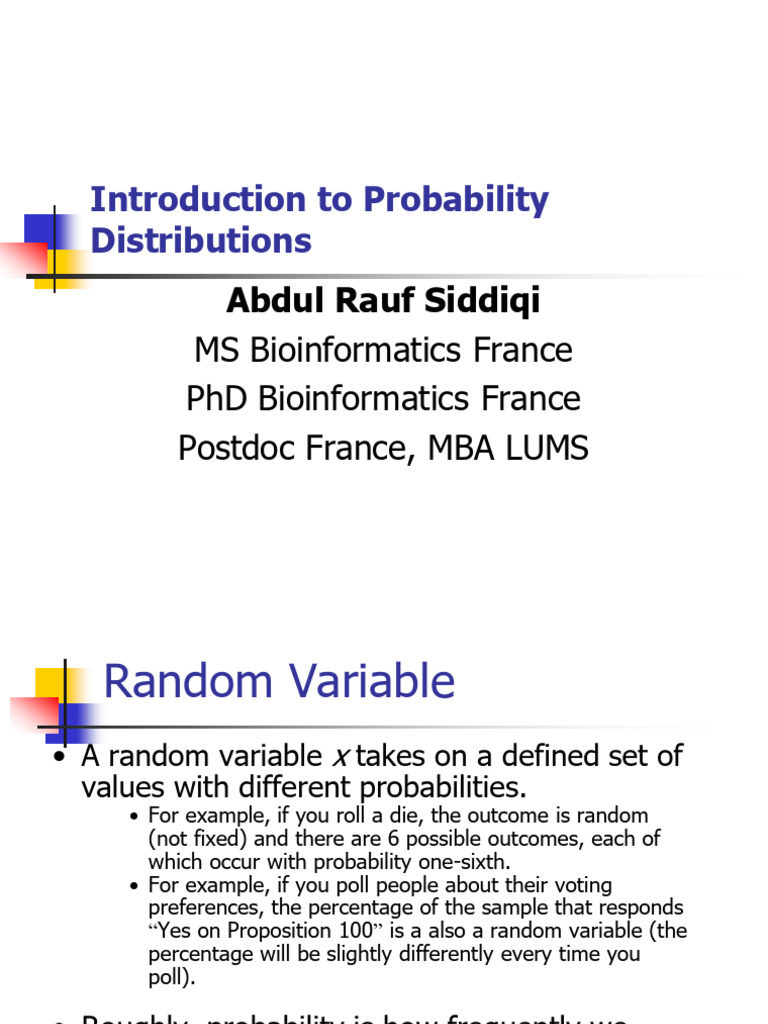 Introduction To Probability Distributions (Autosaved) | PDF ...