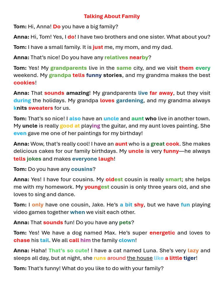 Talking About Family | PDF