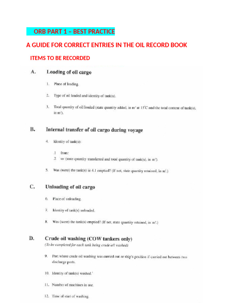 DSM BEST PRACTICE ORB Part 2 | PDF