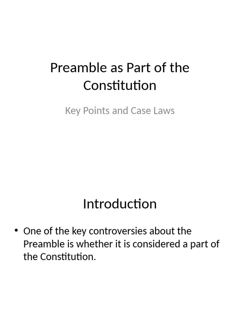 Preamble Constitution Slides | PDF