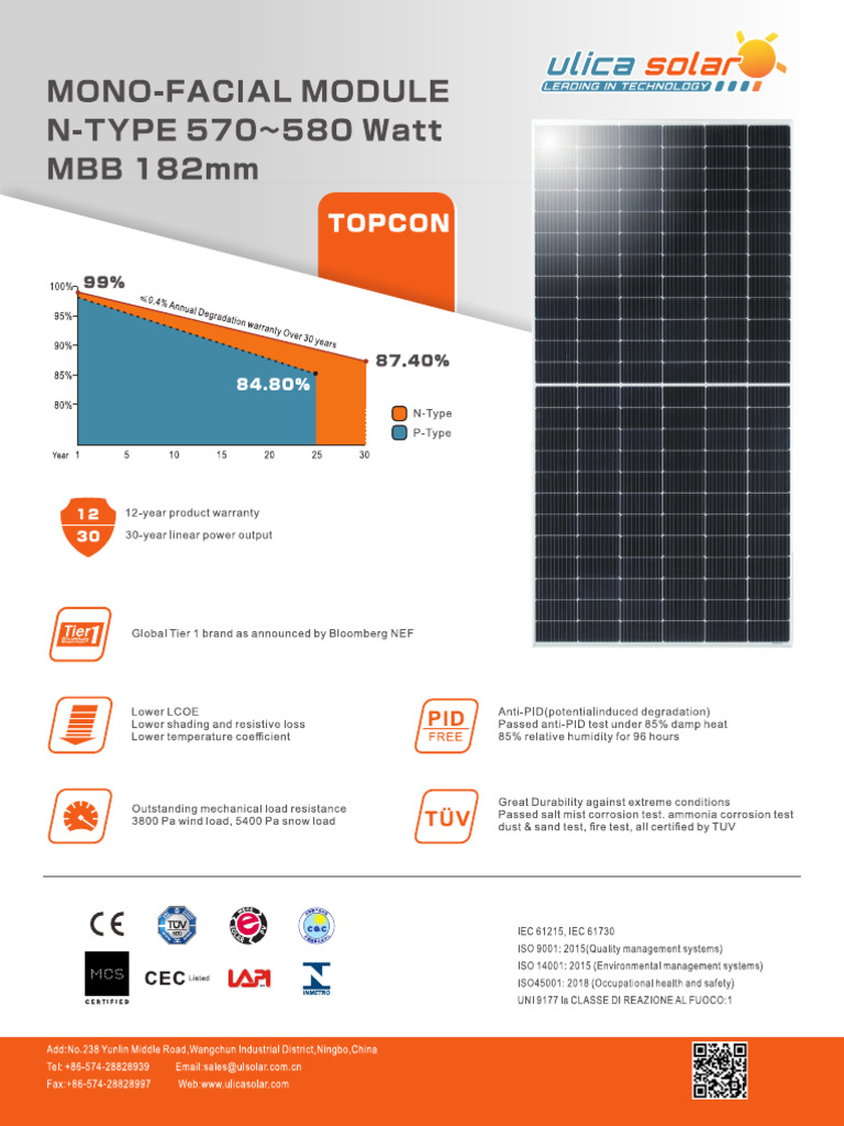Se Bob 3 - Bi - GP - FN Panel Ulica Mono Topcon 182mm 570-580w | PDF