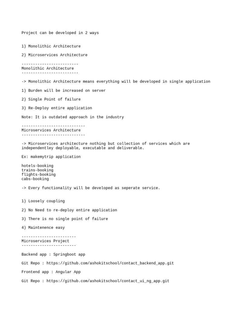 Monolithic vs Microservices Architecture | PDF