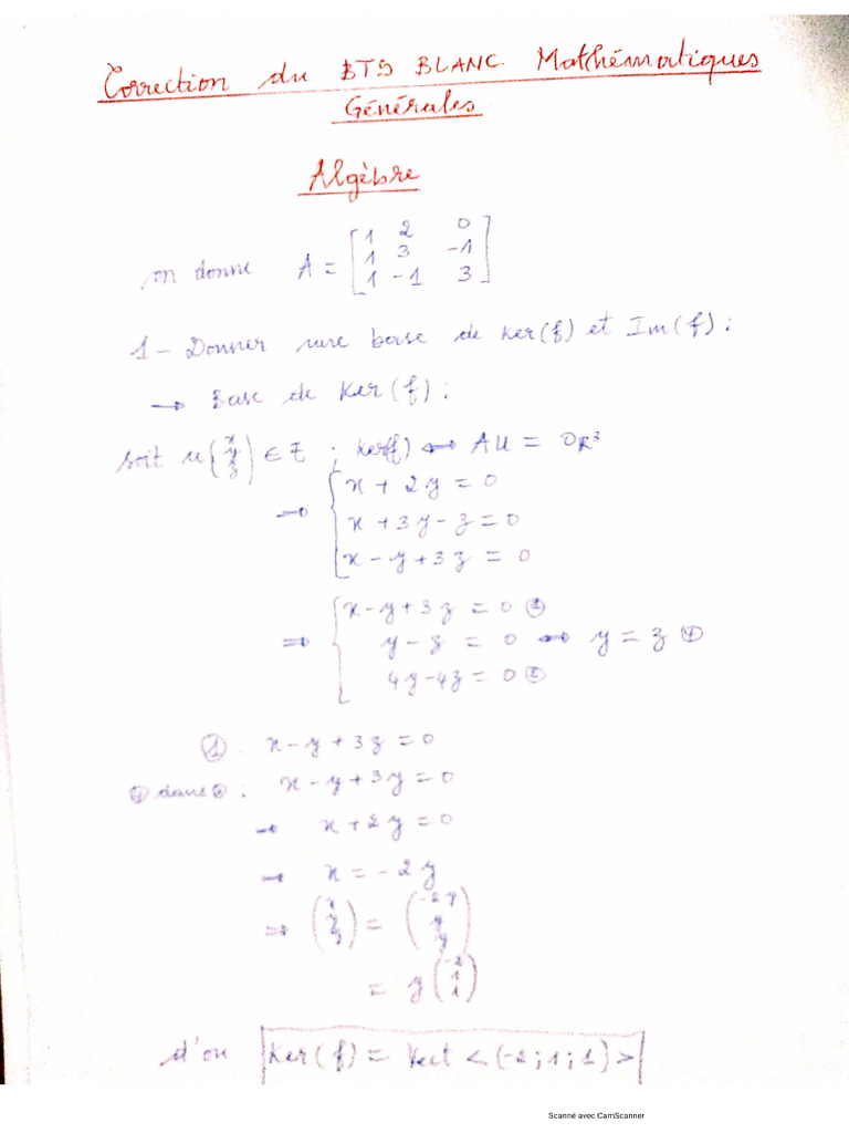 Corrige Bts Blanc Maths Istdi 2021 | PDF