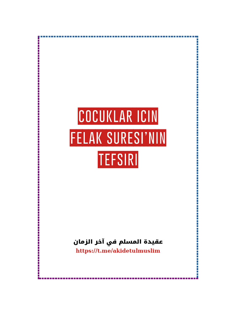 Felak Suresi'Nin Tefsiri (Çocuklar Için) | PDF