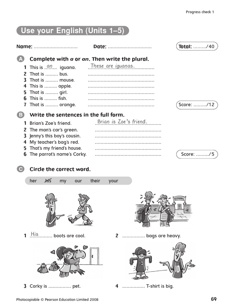 New - Grammar - Time 2 - Test1 - U1-10 | PDF