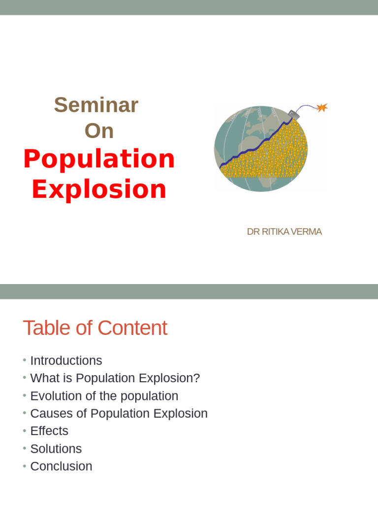 Population Explosion | PDF | Human Overpopulation | Wildlife