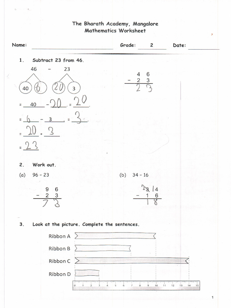Maths Worksheet | PDF