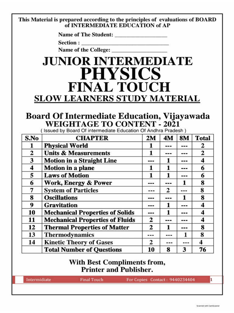 JR - Physics (Printing) 1 | PDF