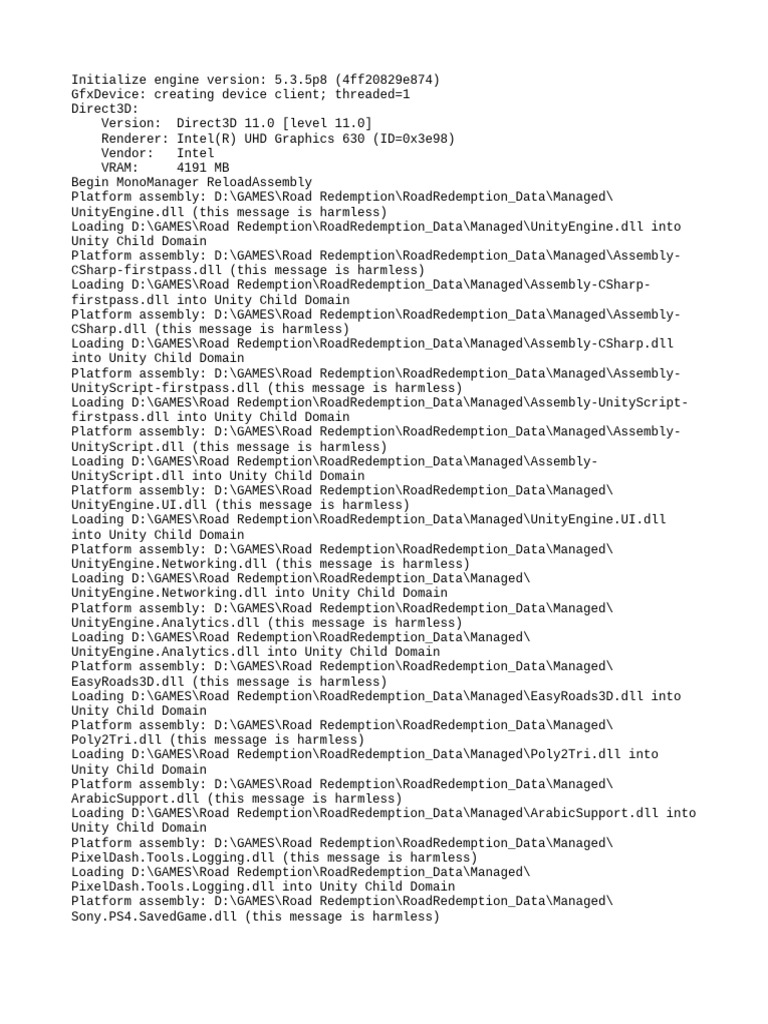 Output Log | PDF | Shader | Computing Platforms