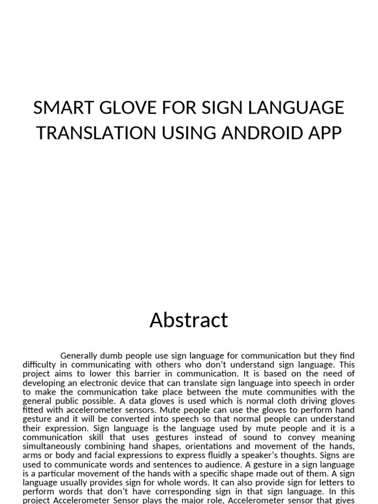 Hand Gesture Recognition and Voice Conversion | PDF | Sign Language | Communication