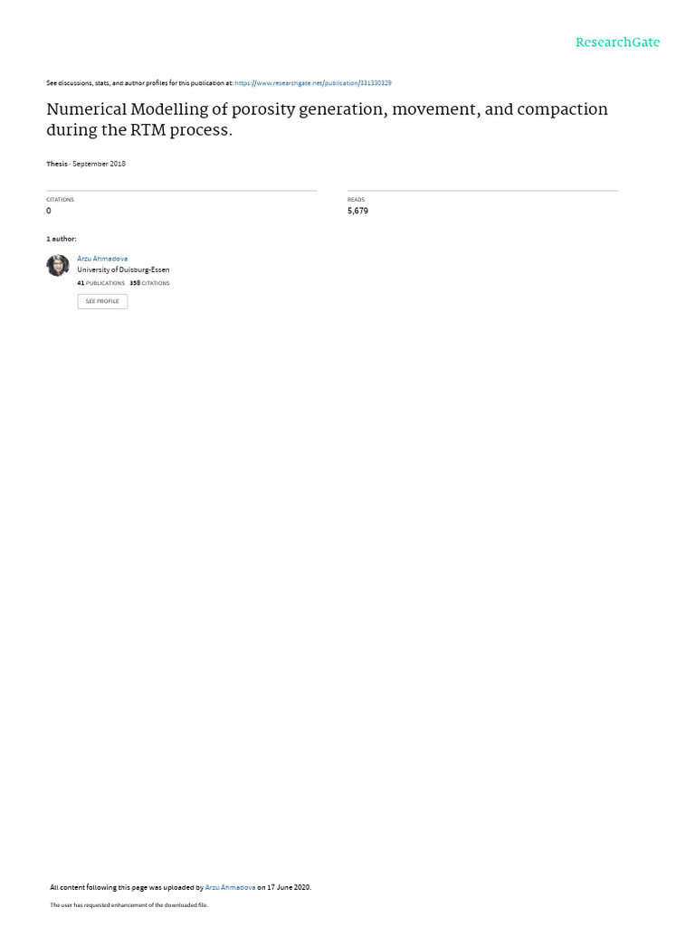 Arzu Ahmadova Masterthesis 2018 | PDF | Composite Material | Materials