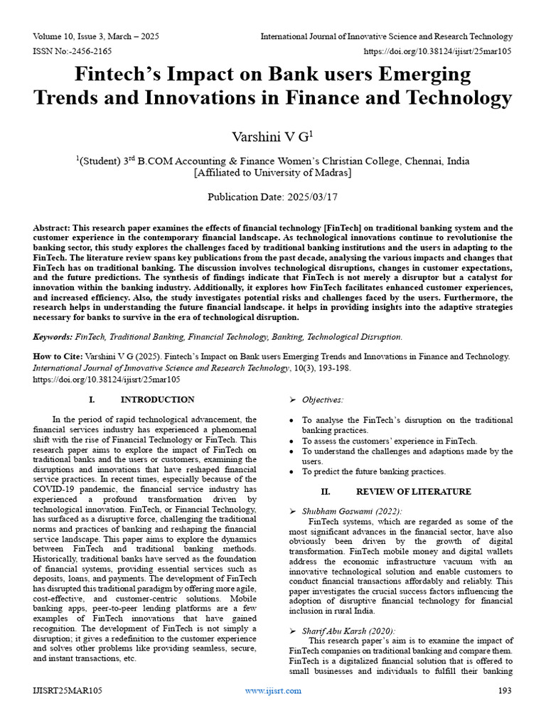 Fintech's Impact On Bank Users Emerging Trends and Innovations in ...