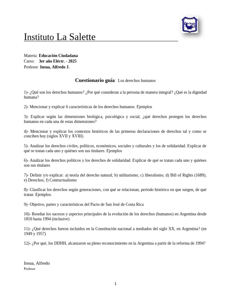 Cuest DDHH 2025 LS | PDF