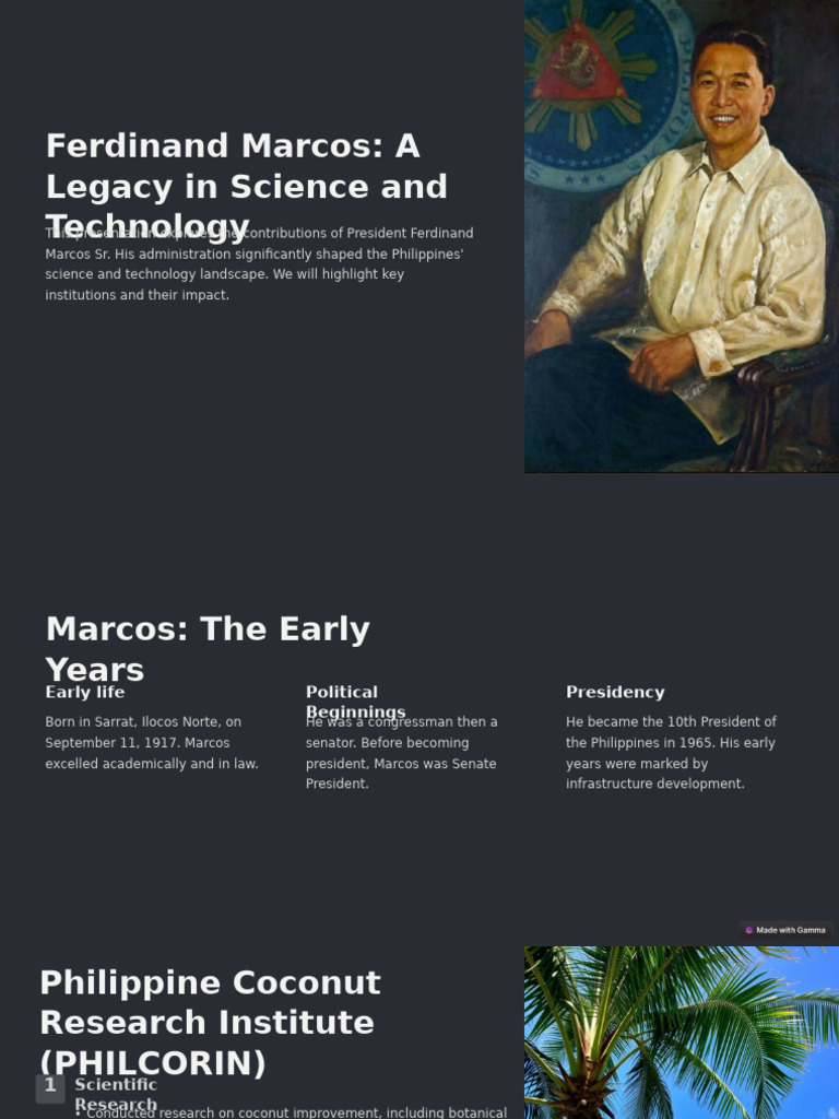 Marcos's Impact on Science & Technology | PDF