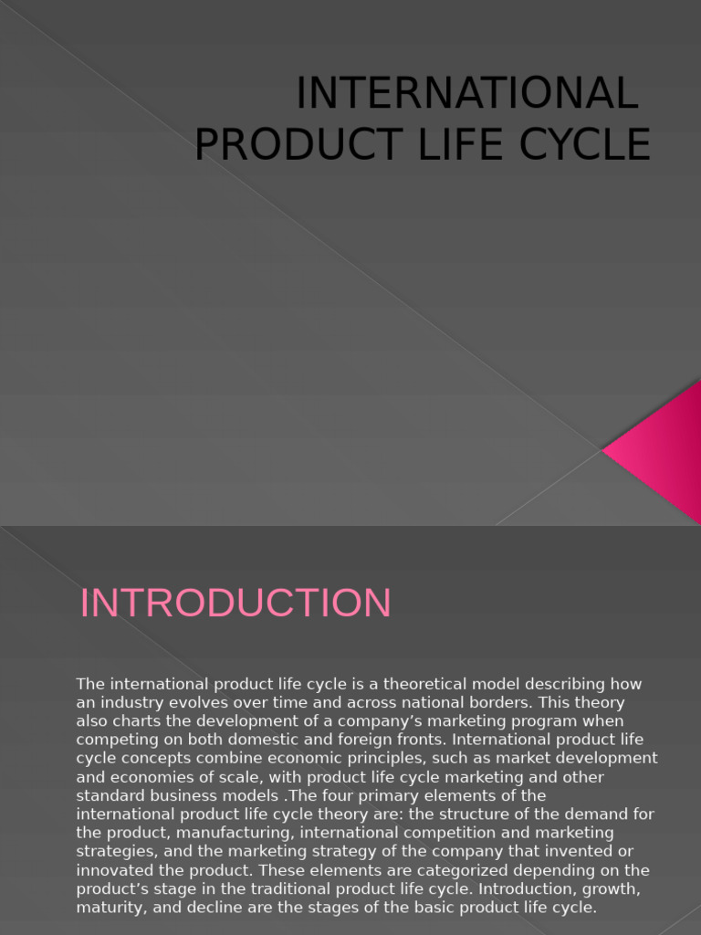 international product life cycle | PDF | Marketing | Profit (Economics)
