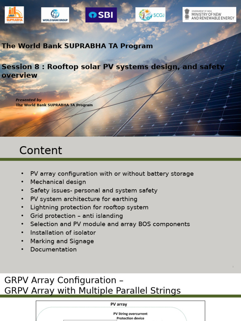 Session 8 - Rooftop Solar PV Systems Design, and Safety Overview | PDF | Photovoltaic System ...