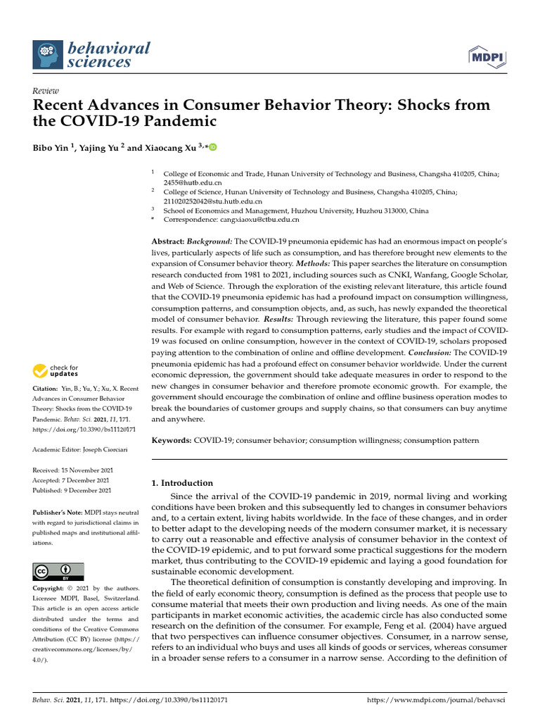 Recent Theory of Consumer Behaviour | PDF | Consumer Behaviour | Behavior