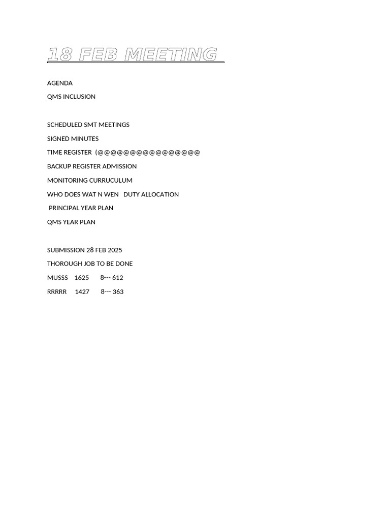 18 Feb Meeting | PDF