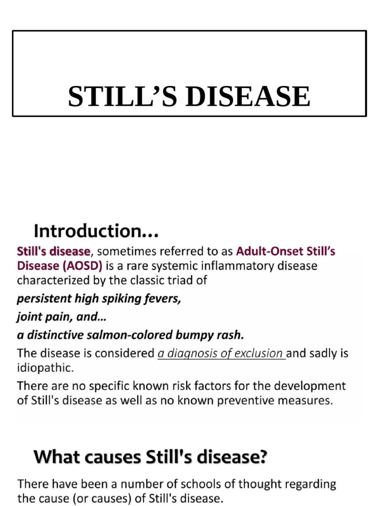 Still's Disease | PDF