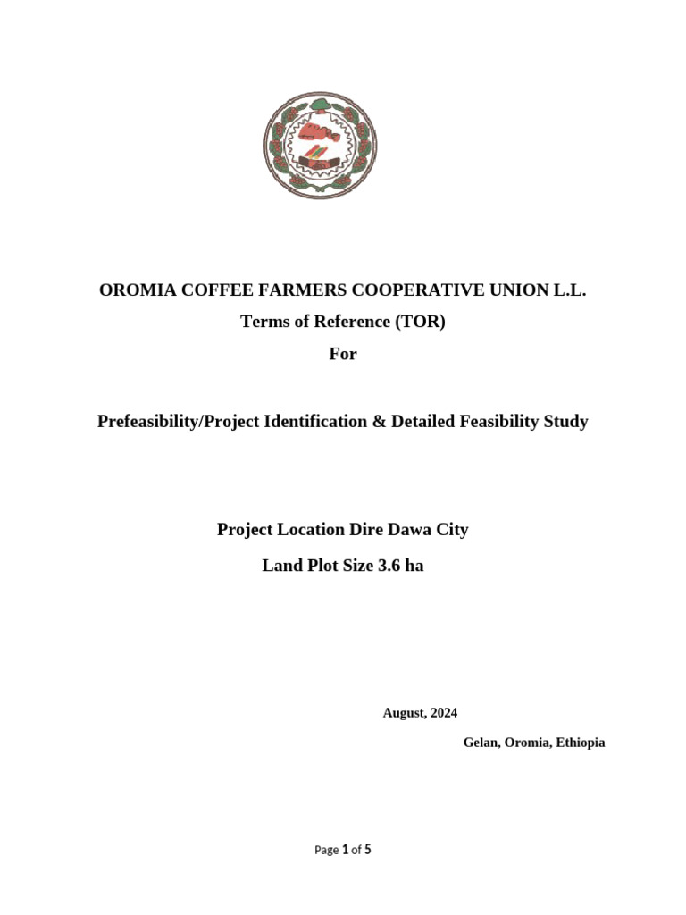 TOR Prefeasibility Feasibility Studies | PDF | Economies | Business