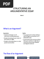 ARGUMENTATIVE ESSAY GRAPHIC ORGANIZER - Oct 2024 | PDF