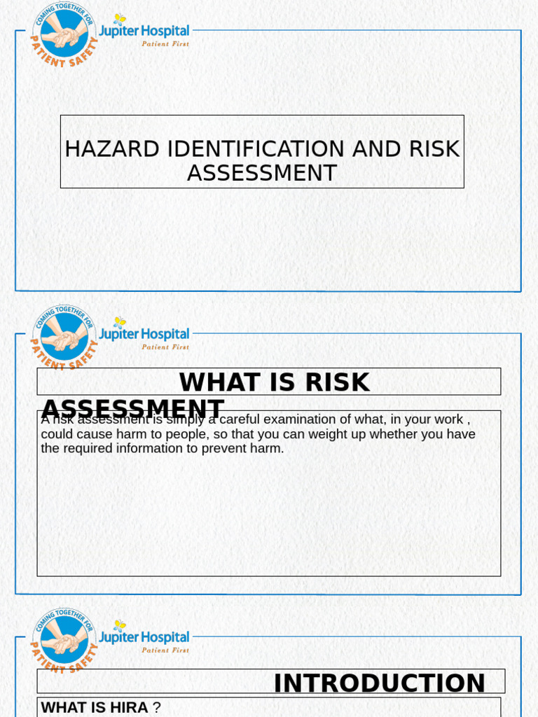 HIRA: Hazard Identification & Risk Assessment | PDF | Risk | Hazards