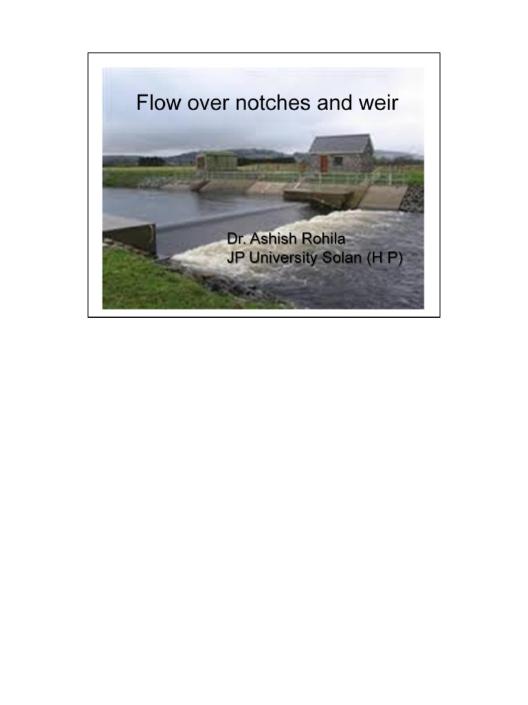 9. Flow Over Notches and Weir | PDF