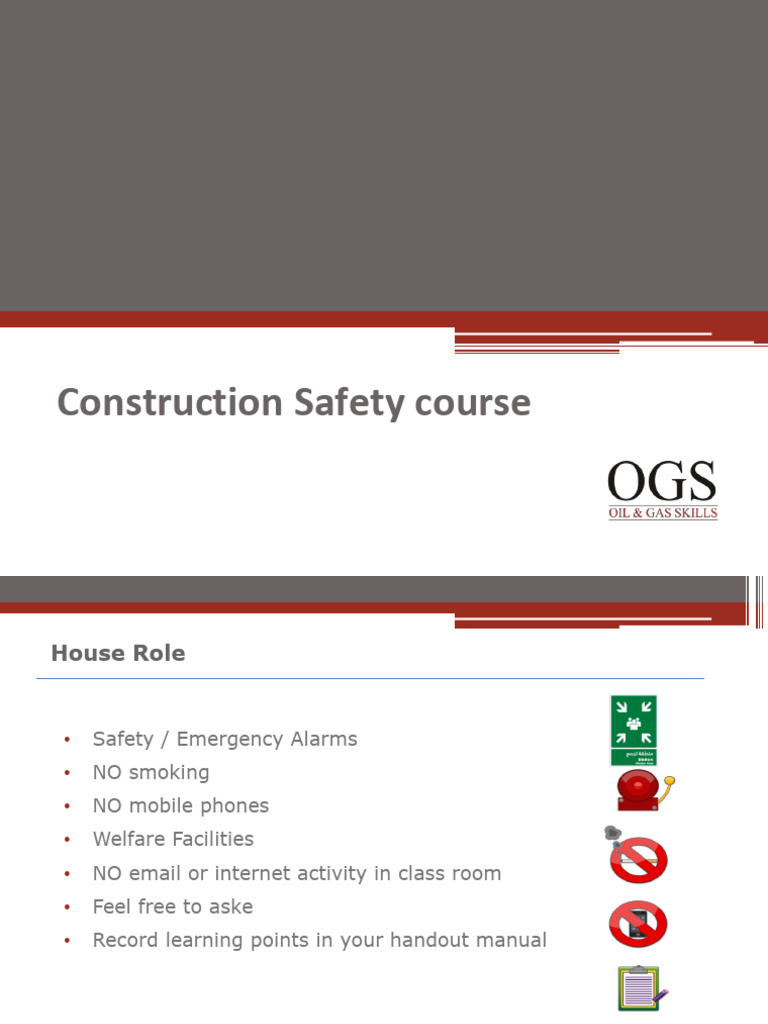 OGS-ZTP-GH-TRM-0006 - C0 Construction Safety | PDF | Crane (Machine) | Welding