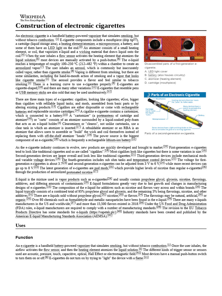 E-Cigarette Components Overview | PDF | Electronic Cigarette