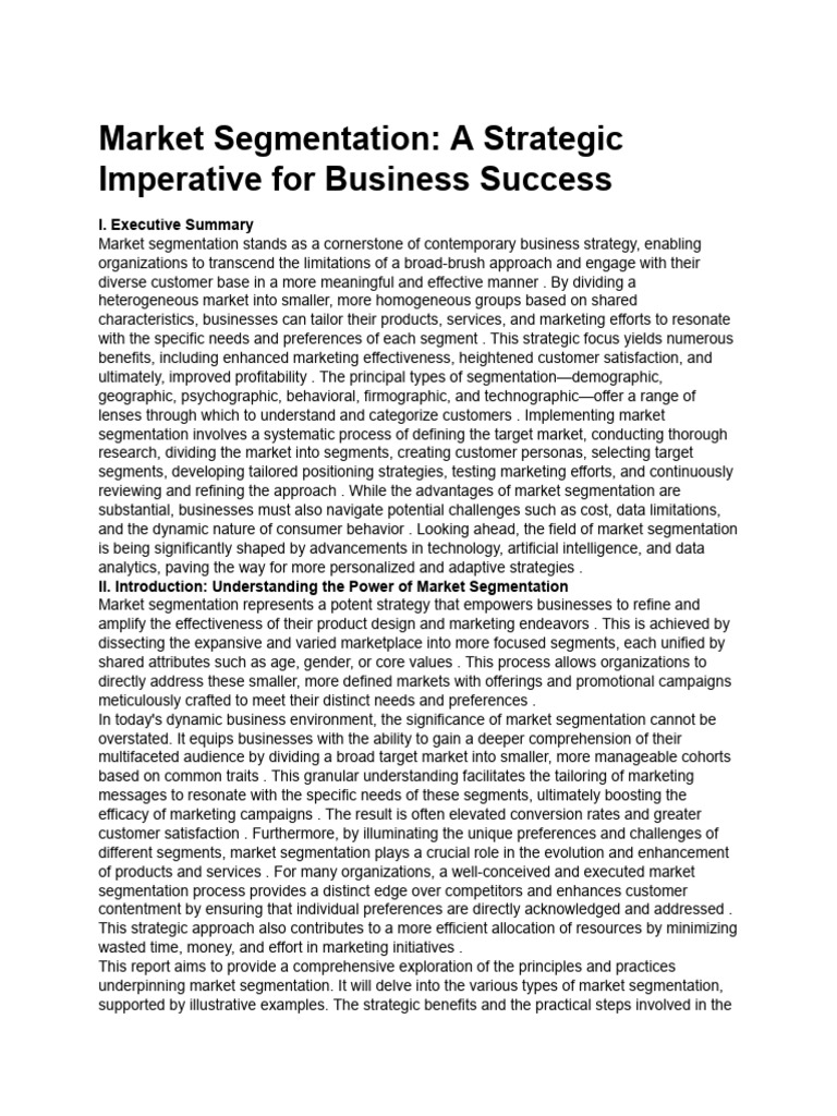 Market Segmentation Project File | PDF | Marketing | Market Segmentation