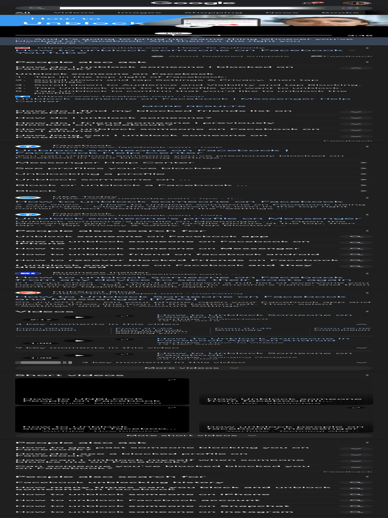 How To Unblock Friend On Facebook - Google Search | PDF | Facebook ...