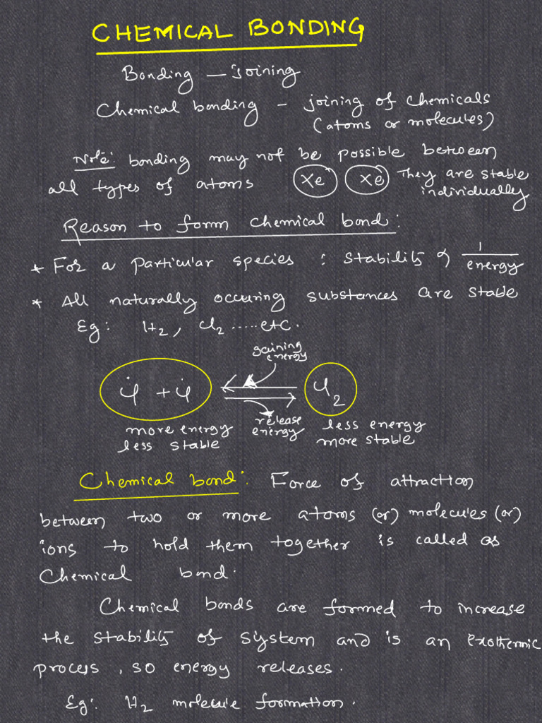 Chemical Bonding_CMK_OnlineClasses_Notes | PDF | Solvation | Ionic Bonding