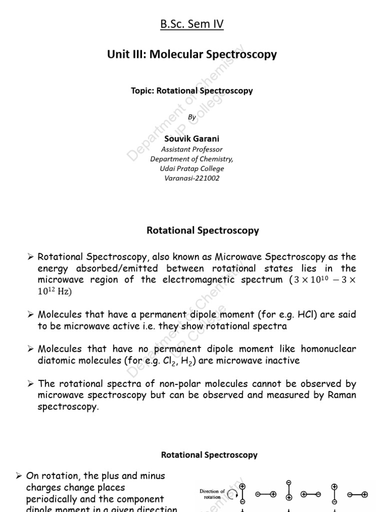 Rotational Spectroscopy 1 | PDF | Spectroscopy | Energy Level