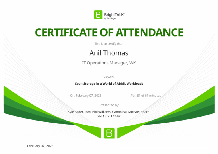 Ceph Storage for AI/ML Workloads | PDF