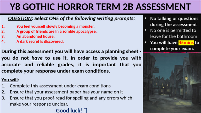 Gothic Assessment Slide Ela | PDF