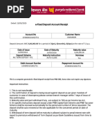 Union Bank FD Letter | PDF