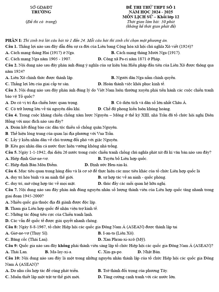 ĐỀ SỐ 1-TQ | PDF